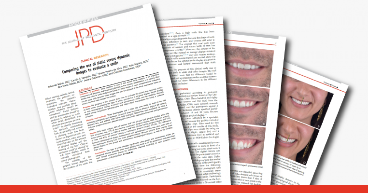 Comparing the use of static versus dynamic images to evaluate a smile