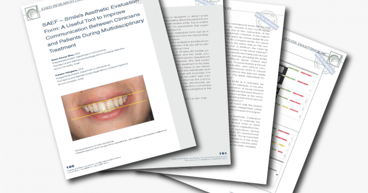 SAEF – Smile’s Aesthetic Evaluation Form: A Useful Tool to Improve…